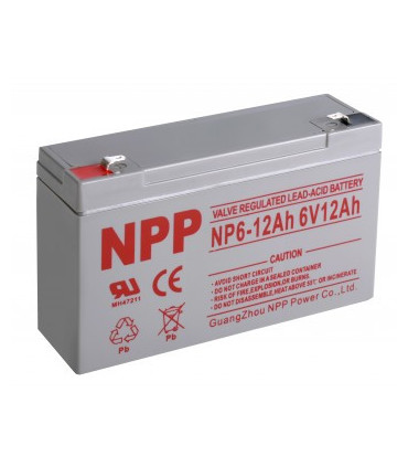 Akumuliatorius 6V 12Ah T2(F2) Pb AGM NPP